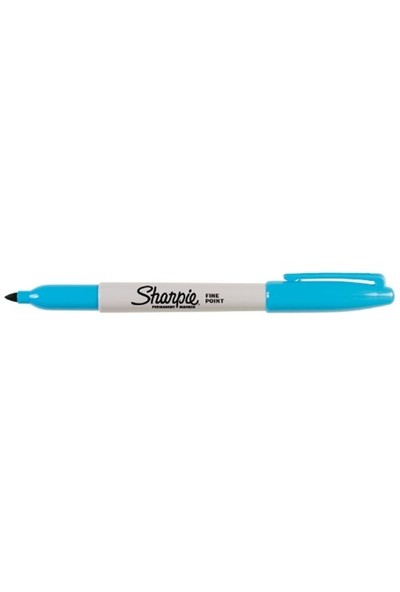 Sharpie Kalem Fine Yuvarlak Uç Permanent Markör - Turkuaz Mavi Sharpie Kalem Fine Yuvarlak Uç Permanent Markör - Turkuaz Mavi
