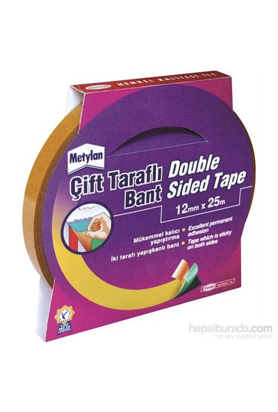 Metylan Çift Taraflı Bant 12x25 mt (408871)