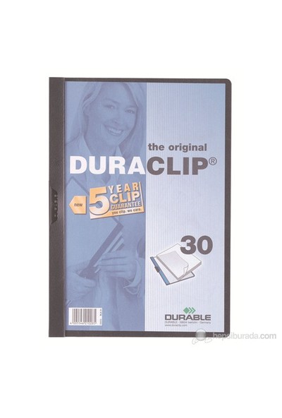 Durable Duraclip 30 Sayfa Kapasiteli Sıkıştırmalı Dosya (2200) Siyah Durable Duraclip 30 Sayfa Kapasiteli Sıkıştırmalı Dosya (2200) Siyah