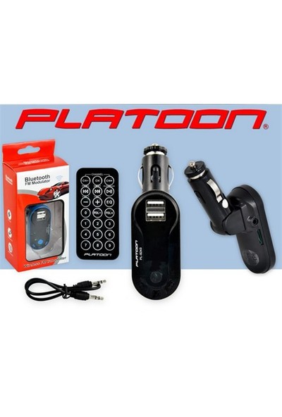 Platoon Pl-9243 Araç Oto Bluetooth Fm Transmitter Çakmak Şarj Platoon Pl-9243 Araç Oto Bluetooth Fm Transmitter Çakmak Şarj