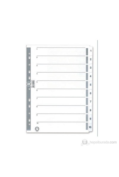 Serve Ayraç (A4/1-10 Rakam/Şeffaf)180Gr/M² Karton Sv-5324 Serve Ayraç (A4/1-10 Rakam/Şeffaf)180Gr/M² Karton Sv-5324