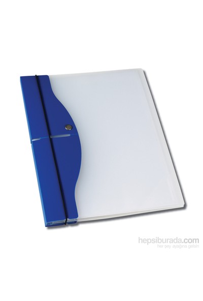 Serve Ayaklı Sunum Dosyası 20Li A4,Pp,Ayakta Durması İçin Arkaya Doğru Açılan Sırt,Lastik Kilit,Siyah Sv-6820