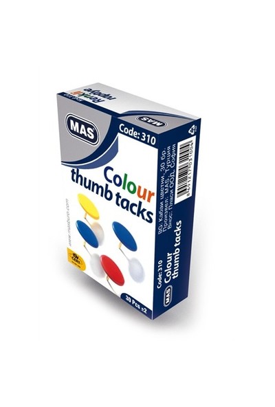 Mas Renkli Raptiye Pvc Kaplı Karışık 310 Mas Renkli Raptiye Pvc Kaplı Karışık 310