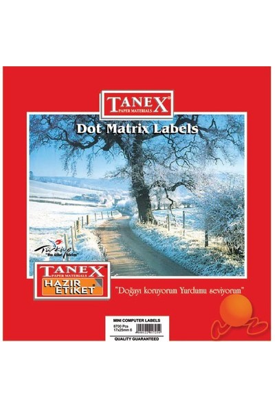 Tanex 17x25 mm Bilgisayar Etiketi Tanex 17x25 mm Bilgisayar Etiketi