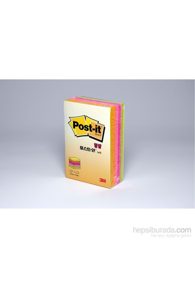 Post-it® Küp Not, Neon Renkler, 225 yaprak, 51mm76mm Post-it® Küp Not, Neon Renkler, 225 yaprak, 51mm76mm