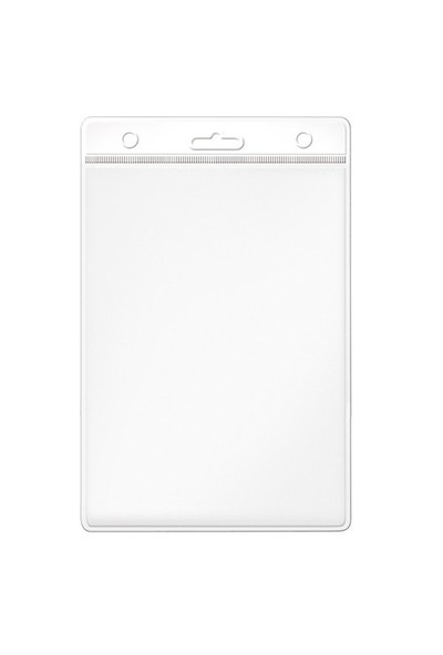 Mas 3512 Plastik Kart Poşeti - Dikey-54X86-Renkli Başlık-Beyaz 100 Lü