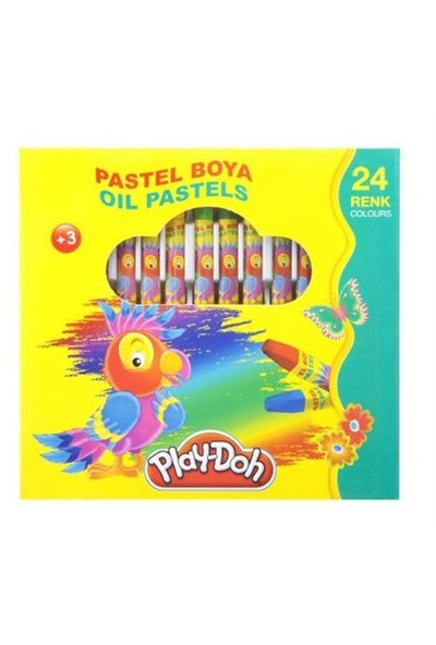 Play-Doh 24 Renk Pastel Boya Çantalı