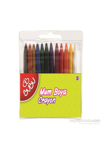 Bu-Bu 12 Renk Mum Boya Crayon Tam Boy Bubu00066 Bu-Bu 12 Renk Mum Boya Crayon Tam Boy Bubu00066