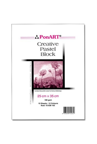 Ponart Creative 25X35 160 Gsm 15 Yaprak 12 Renk Pastel Blok
