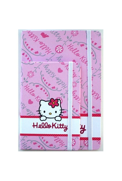Hello Kitty Lastikli Defter 9,9 X 15 Çizgili