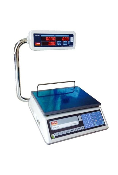 Tem Ege-Led 30 Kg Fiyat Hesaplamalı Katlanır Boyun Terazi