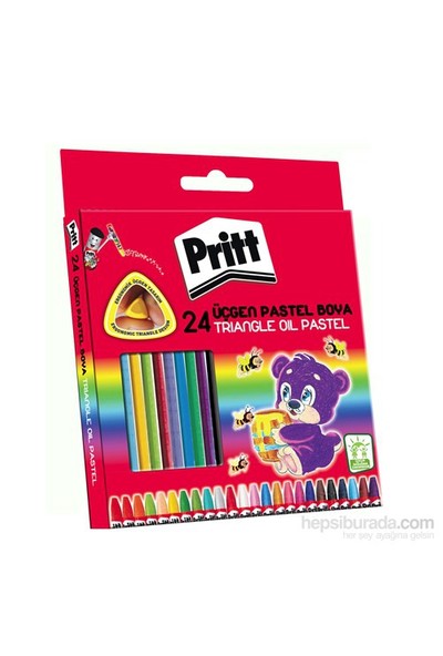Pritt 1655688 Üçgen Pastel Boya 24'lü Karton Kutu - Pritt 1655688 Üçgen Pastel Boya 24'lü Karton Kutu -