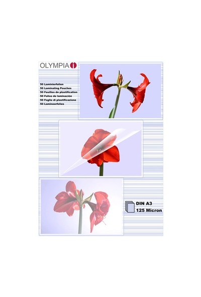 Olympia A3 Laminasyon Poşeti (125 Mic) (50 Adet)