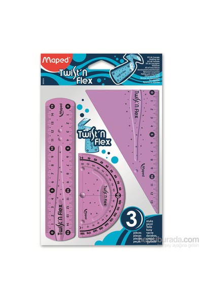 Maped 895024 3'lü Twıst'N Flex Esnek Mini Cetvel Seti