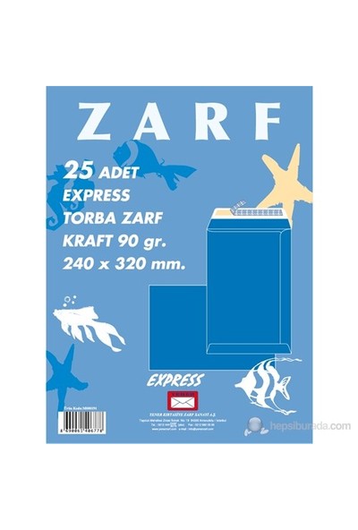 Yener Torba Zarf 191 240x320 Mm 90gr Kraft Express 25'li Yener Torba Zarf 191 240x320 Mm 90gr Kraft Express 25'li