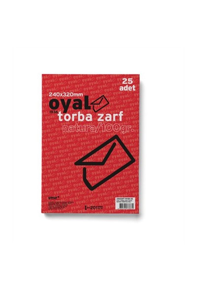 Oyal Torba Zarf (24X32) 100 gr 25'li Oyal Torba Zarf (24X32) 100 gr 25'li