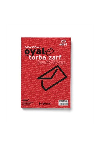 Oyal Zarf Torba 26X35 90Gr Kraft Slk 25 Li Oyal Zarf Torba 26X35 90Gr Kraft Slk 25 Li
