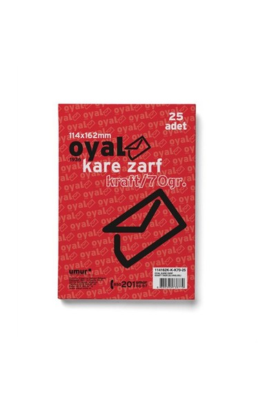 Oyal Kare Zarf Krft 70Gr(Elvan)-25Li Oyal Kare Zarf Krft 70Gr(Elvan)-25Li