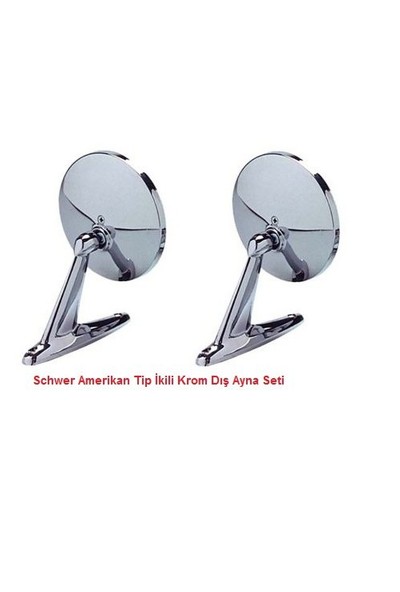 Schwer Amerikan Dış Ayna Yuvarlak Model Sağ Sol İkili Set
