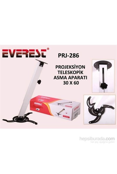 Everest Prj-286 30-60Cm Teleskopik Projeksiyon Askı Aparatı Everest Prj-286 30-60Cm Teleskopik Projeksiyon Askı Aparatı