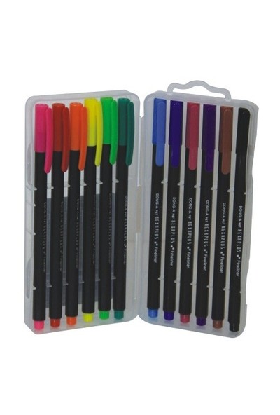 Dong-A Hexaplus Fineliner kalem 12 renk / Kutu Dong-A Hexaplus Fineliner kalem 12 renk / Kutu