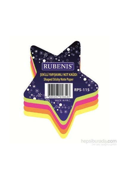 Rubenis Rps115 Not Kağıdı Yıldız Desenli Fosforlu Rubenis Rps115 Not Kağıdı Yıldız Desenli Fosforlu
