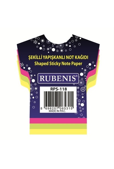 Rubenis Rps118 Not Kağıdı Tişört Desenli Fosforlu Rubenis Rps118 Not Kağıdı Tişört Desenli Fosforlu