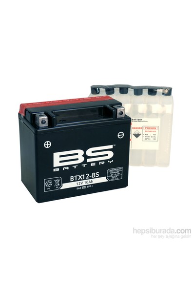 Bs-Battery Btx12-Bs (Ytx12-Bs) 12V 10Ah 180Cca Agm Bakımsız Motosiklet Aküsü Bs-Battery Btx12-Bs (Ytx12-Bs) 12V 10Ah 180Cca Agm Bakımsız Motosiklet Aküsü
