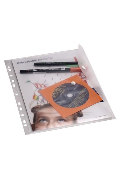 Serve Çıtçıtlı Zarf,Klasöre Takılabilir Kırmızı Sv-6008