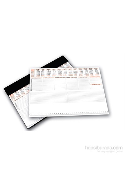 Keskin AJ68 Haftalık Masa Sümeni 28 x 40 Cm Siyah