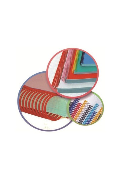 Office Force 6 mm 48 Loop 4:1 Plastik Helezon Spiral Şeffaf 200'lü Office Force 6 mm 48 Loop 4:1 Plastik Helezon Spiral Şeffaf 200'lü