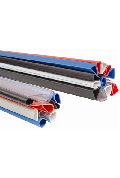 Office Force 3 mm Beyaz Slide Binder Oval Plastik Profil 50'li