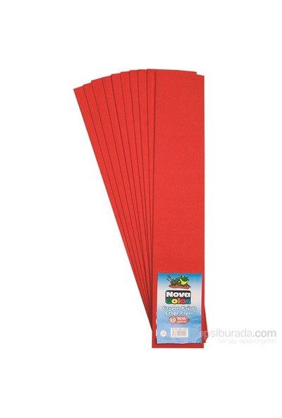 Nova Color Nc-339 Krapon Kağıdı 10 Lu Paket Kırmızı Nova Color Nc-339 Krapon Kağıdı 10 Lu Paket Kırmızı