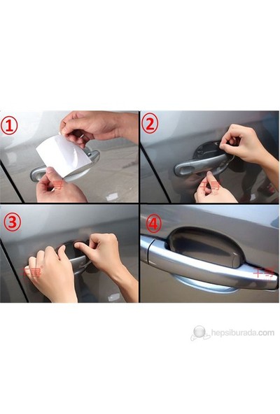 Z tech Dış Kapı Kolu Koruyucu Folyo