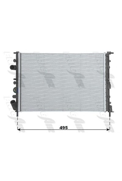 Kale Radyatör 0514172Al Radyator Su 2 Sıra Al / Pl ( Renault : Megane 1.6 )