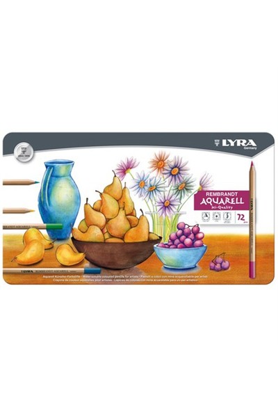 Lyra Rembrandt Acquarell Sulanabilir Kuru Boya 72'li Metal Kutu L20117 Lyra Rembrandt Acquarell Sulanabilir Kuru Boya 72'li Metal Kutu L20117