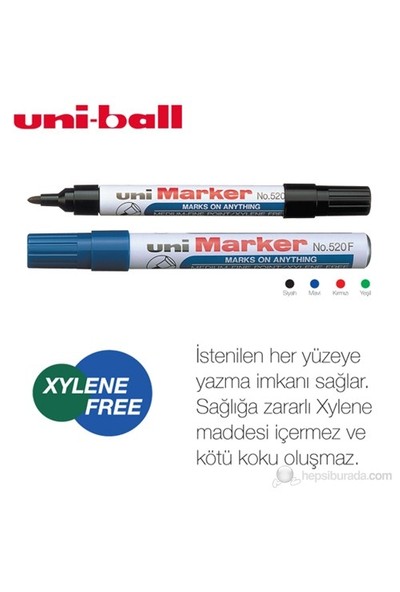 Uni Marker Yuvarlak Uçlu Kalıcı Marker (NO.520F) Uni Marker Yuvarlak Uçlu Kalıcı Marker (NO.520F)