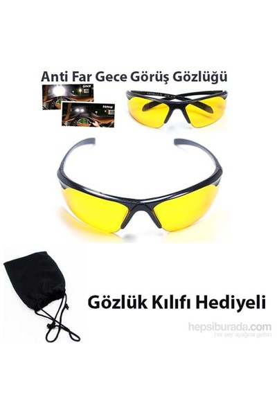 Borup 5 in 1 Anti Far GECE Sürüş Gözlüğü ( Yeni Model )