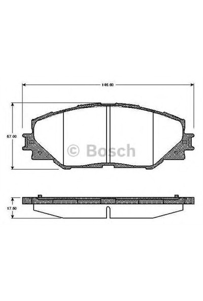 Bosch 0986Tb2942 Ön Balata Aurıs 1.4 D-1.4-1.6 Vvtı-2.0 D-2.2 D 03/07=> Bosch 0986Tb2942 Ön Balata Aurıs 1.4 D-1.4-1.6 Vvtı-2.0 D-2.2 D 03/07=>