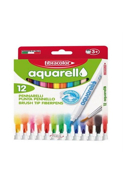 Fibracolor Aquarell 12 Renk Keçeli Kalem 10550 Fibracolor Aquarell 12 Renk Keçeli Kalem 10550