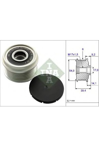 Ina 535015110 Alternatör Gergi Rulmanı Doblo-Fıorıno-Punto-Palıo 1.3Jtd-Combo-Corsa C-D-Merıva 1.0-1.2-1.3Cdtı Ina 535015110 Alternatör Gergi Rulmanı Doblo-Fıorıno-Punto-Palıo 1.3Jtd-Combo-Corsa C-D-Merıva 1.0-1.2-1.3Cdtı