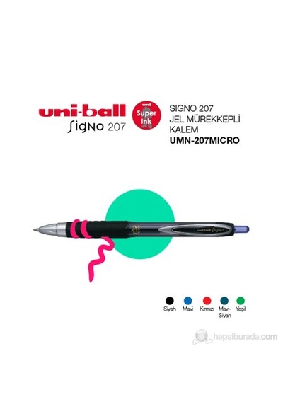 Uni-ball Signo Micro 207 Jel Mürekkepli Kalem 0,5 (UMN-207 MICRO)-Siyah Uni-ball Signo Micro 207 Jel Mürekkepli Kalem 0,5 (UMN-207 MICRO)-Siyah
