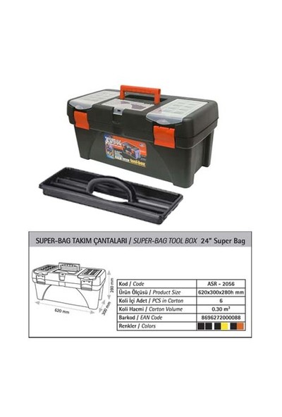 AutoCet 24 inç SUPER-BAG Boş Takım Çantası (Malzeme kutusu )