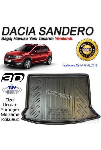 Dacia Sandero Bagaj Havuzu 2008 Sonrası Dacia Sandero Bagaj Havuzu 2008 Sonrası