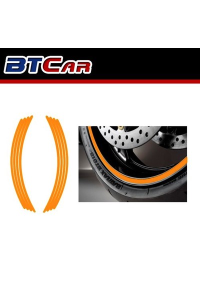 BTCar Jant Şeridi Fosforlu Turuncu BTCar Jant Şeridi Fosforlu Turuncu