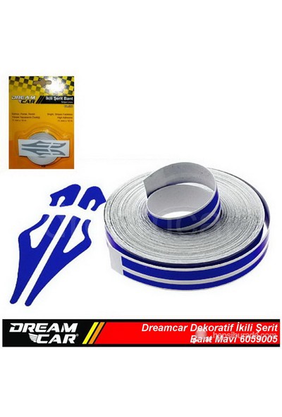 Dreamcar İkili Şerit Bant Mavi 10 M. 6059005