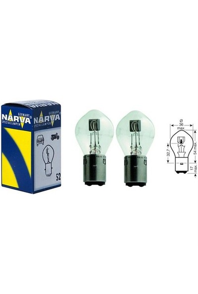 Narva S2 Ampul 12V 35/35W 49531 Narva S2 Ampul 12V 35/35W 49531