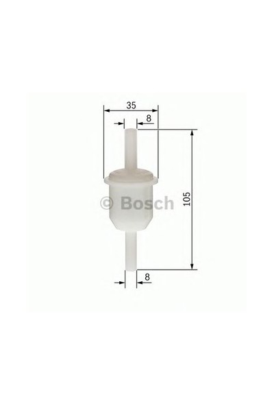 Bosch 0450904058 Şeffaf Benzin Ara Filtre (Küçük Tip) Üniversal