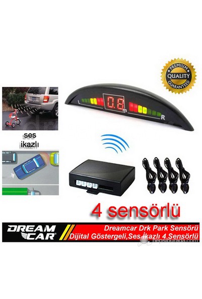 Dreamcar Drk Park Sensörü Dijital Ekranlı,Ses İkazlı,4 Sensörlü 65220