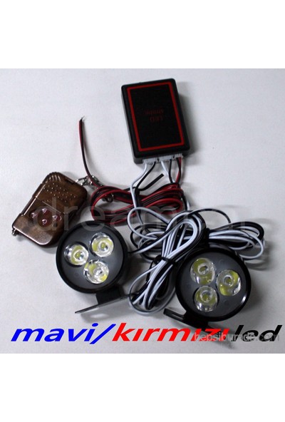 Dreamcar 3 Kırmızı-Mavi Led Power Çakar Lamba Uzaktan Kumandalı 2'li Dreamcar 3 Kırmızı-Mavi Led Power Çakar Lamba Uzaktan Kumandalı 2'li